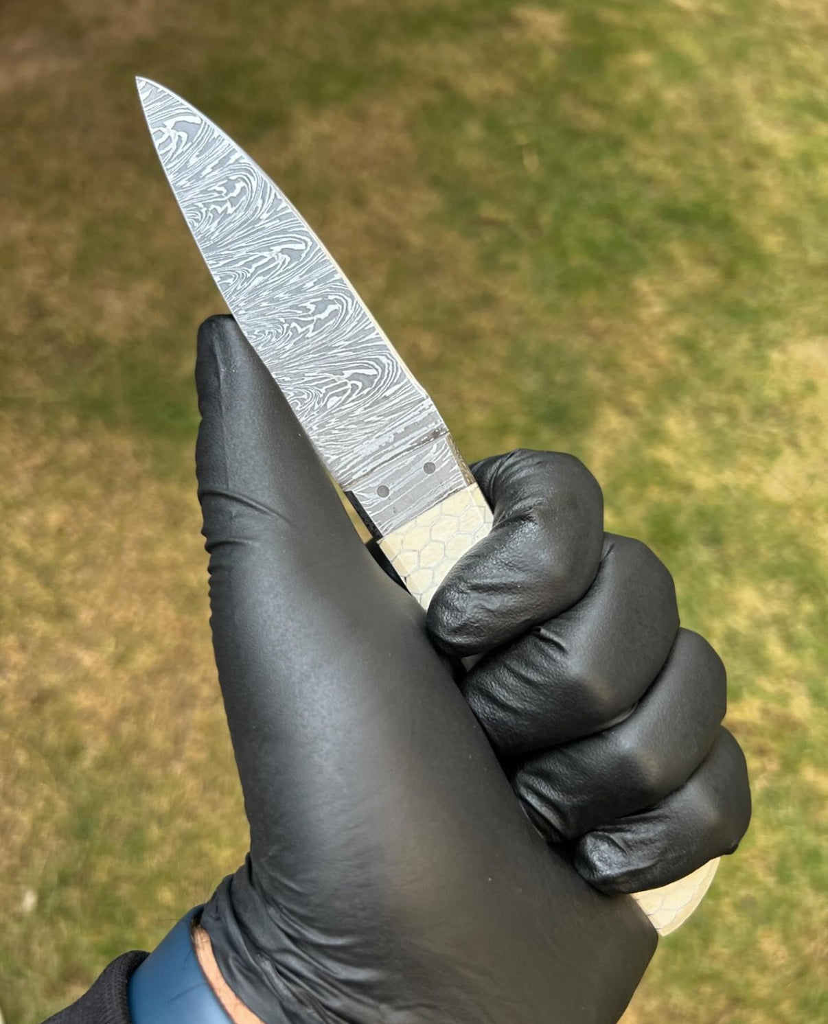 Bumpy Johnson - Mahogany - Damascus knife- 10 inches – cskforged