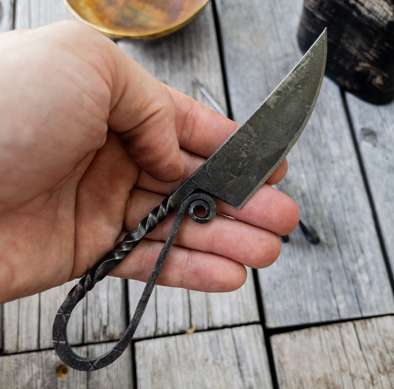 Fireside Feast 3PC Iron Silverware Set - Medieval Inspired Natural Iro ...