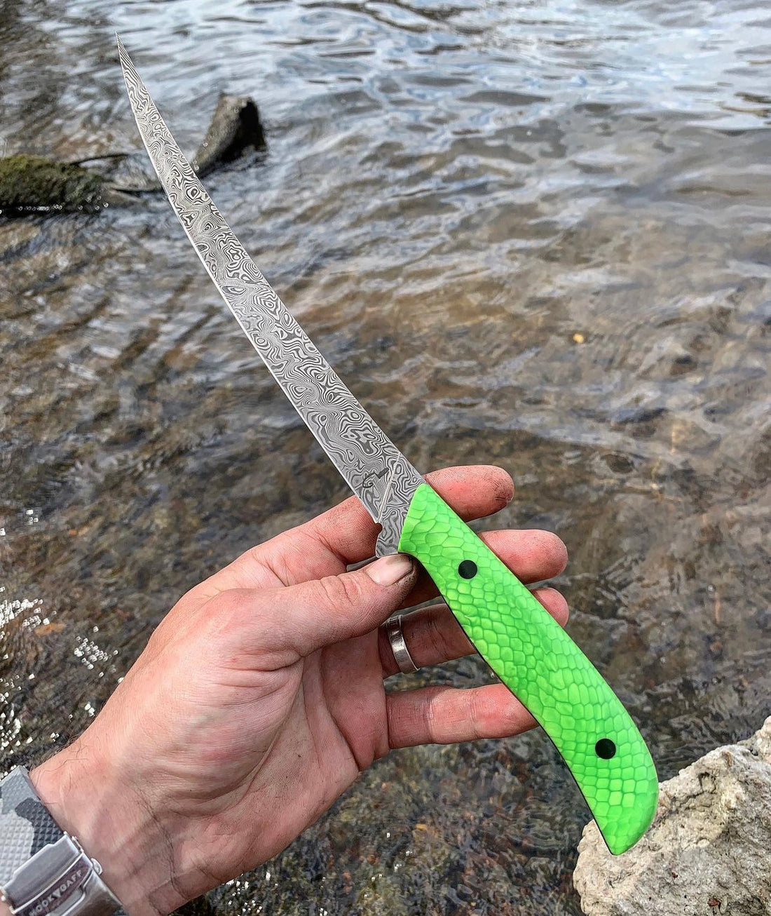 Fixed Blade Damascus steel fillet knife – cskforged